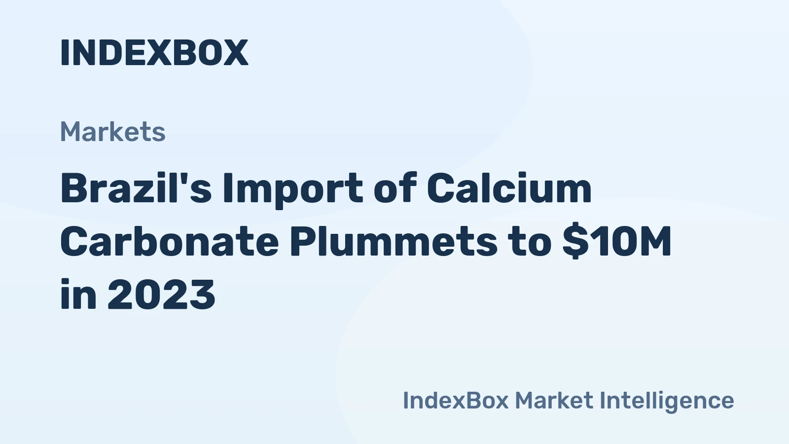 Brazil's Import of Calcium Carbonate Plummets to $10M in 2023