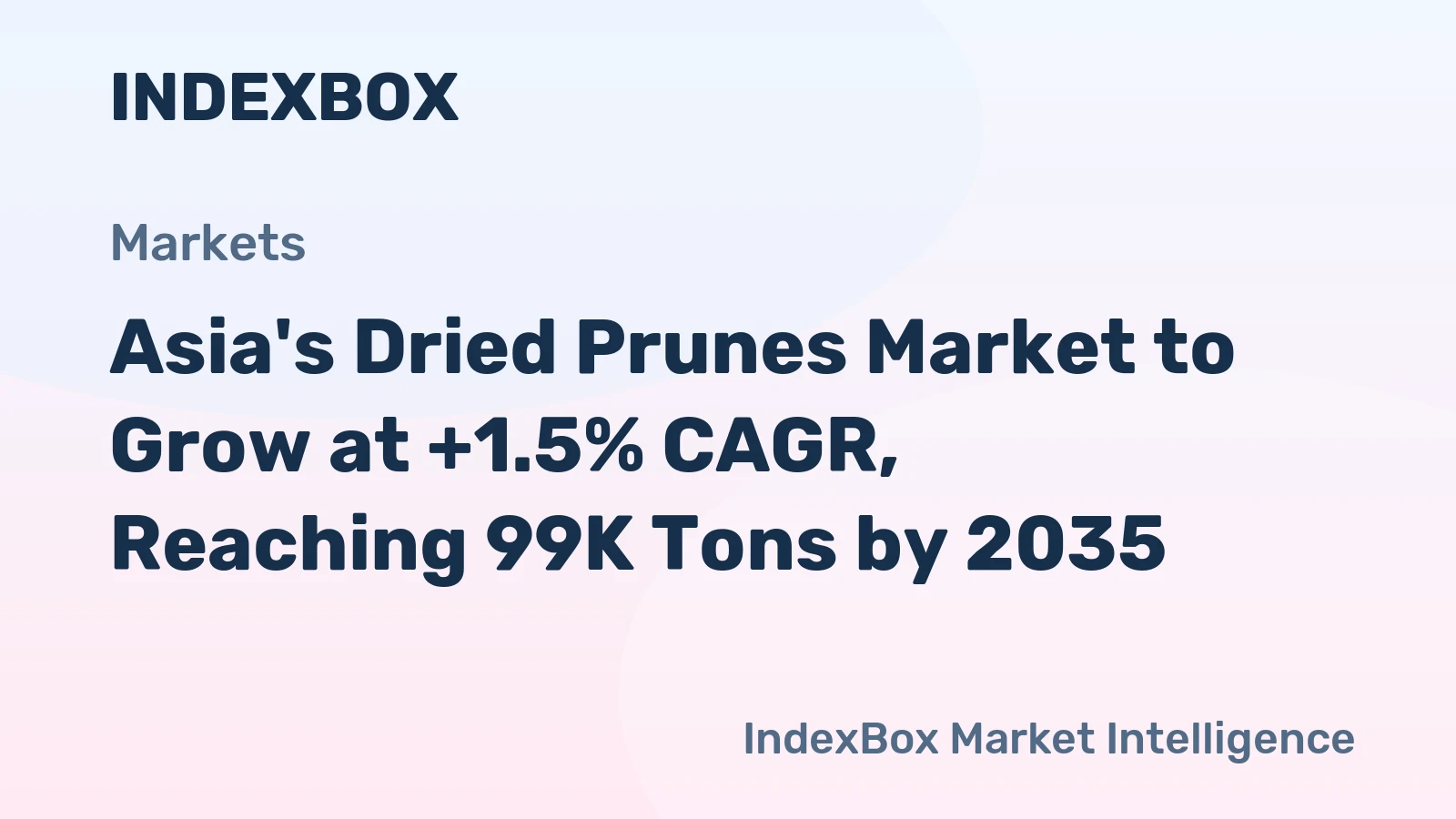 Asia's Dried Prunes Market to Grow at +1.5% CAGR, Reaching 99K Tons by 2035