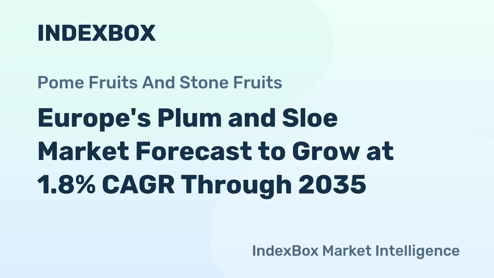Europe's Plum and Sloe Market Forecast to Grow at 1.8% CAGR Through 2035