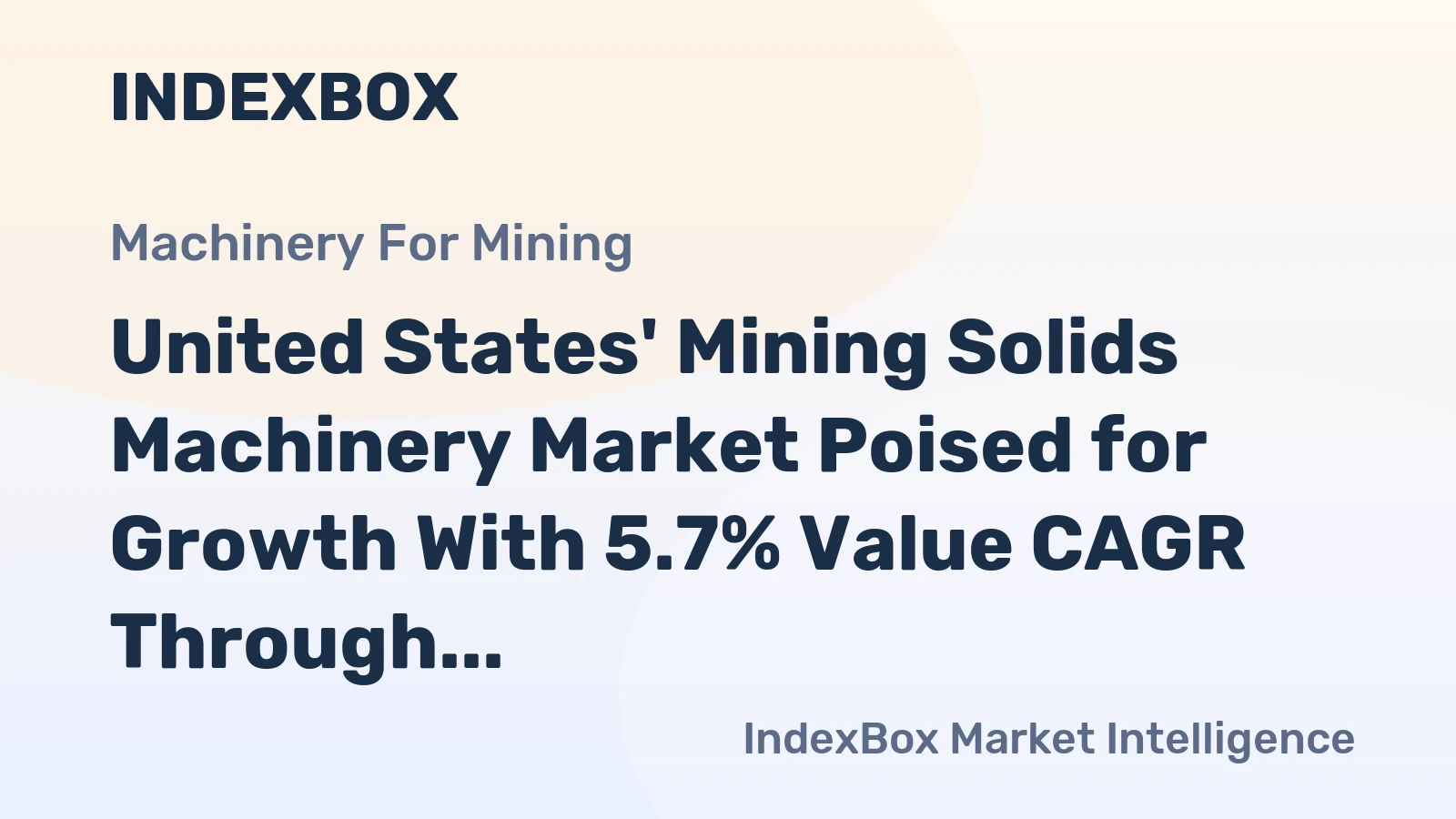 United States' Mining Solids Machinery Market Poised for Growth With 5.7% Value CAGR Through 2035