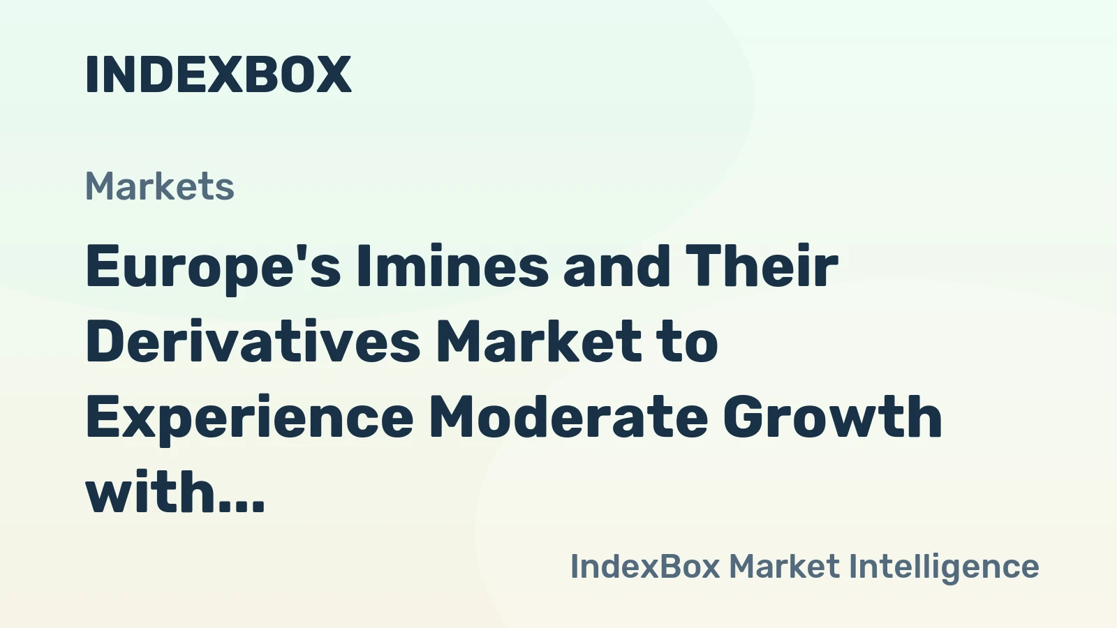 Europe's Imines and Their Derivatives Market to Experience Moderate Growth with +1.3% CAGR