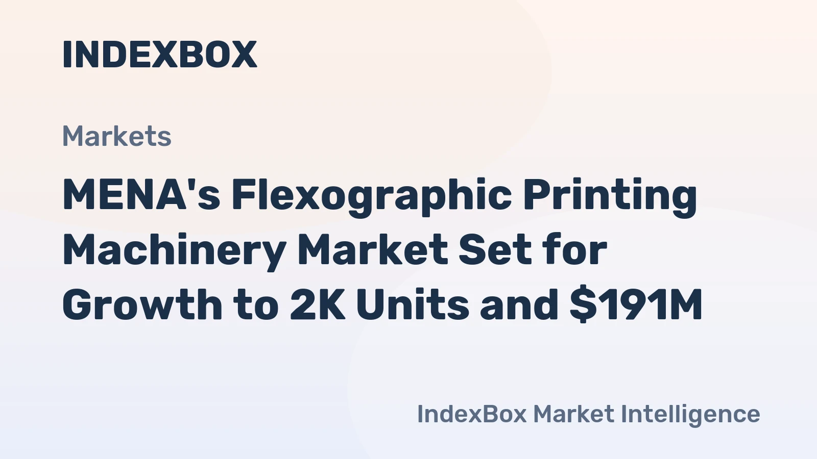 MENA's Flexographic Printing Machinery Market Set for Growth to 2K Units and $191M