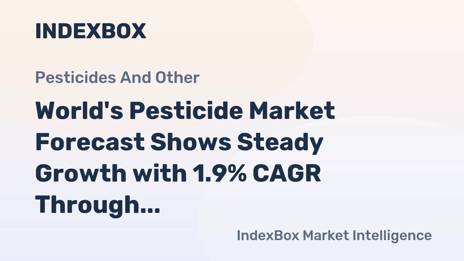 World's Pesticide Market Forecast Shows Steady Growth with 1.9% CAGR Through 2035
