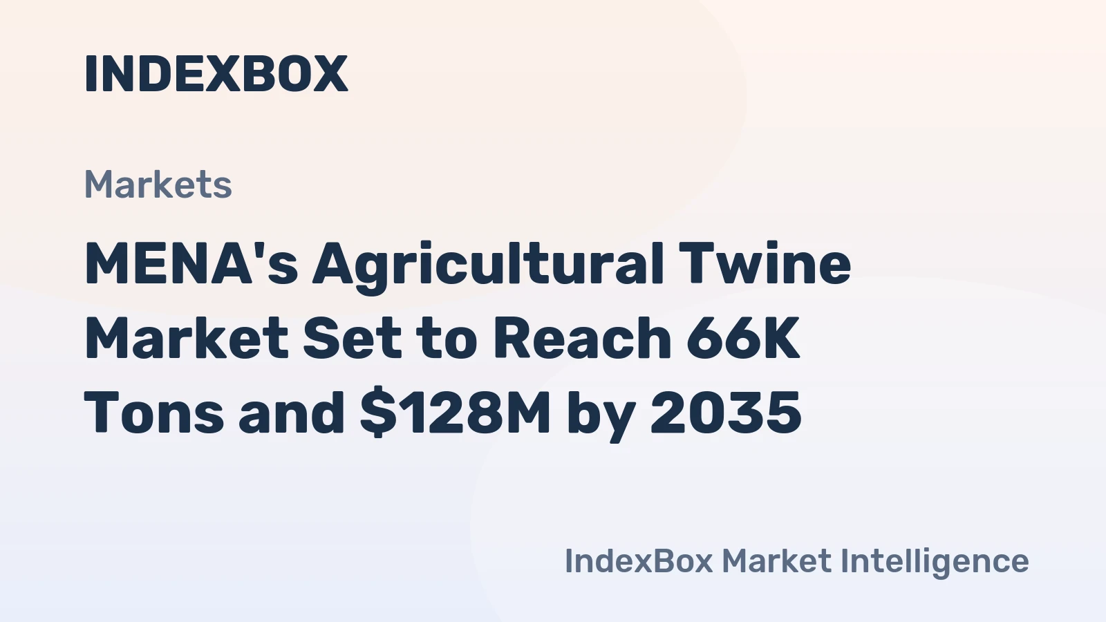 MENA's Agricultural Twine Market Set to Reach 66K Tons and $128M by 2035