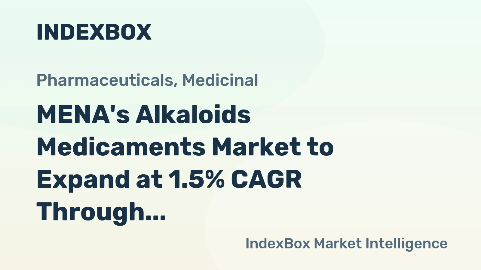 MENA's Alkaloids Medicaments Market to Expand at 1.5% CAGR Through 2035