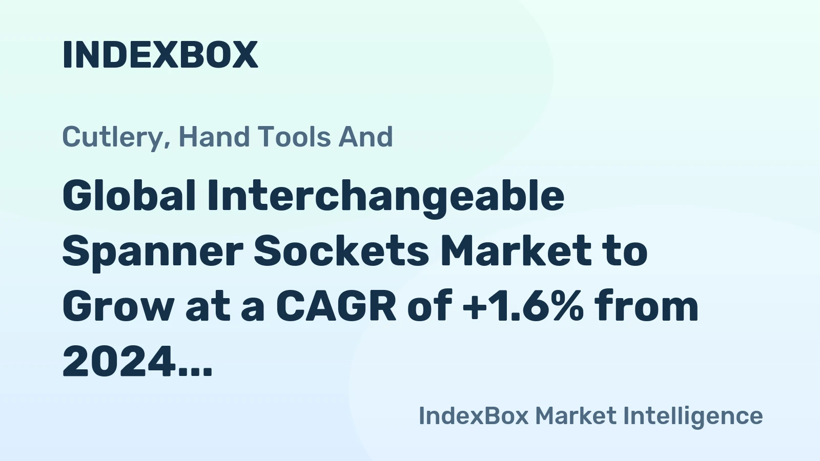 Global Interchangeable Spanner Sockets Market to Grow at a CAGR of +1.6% from 2024 to 2035