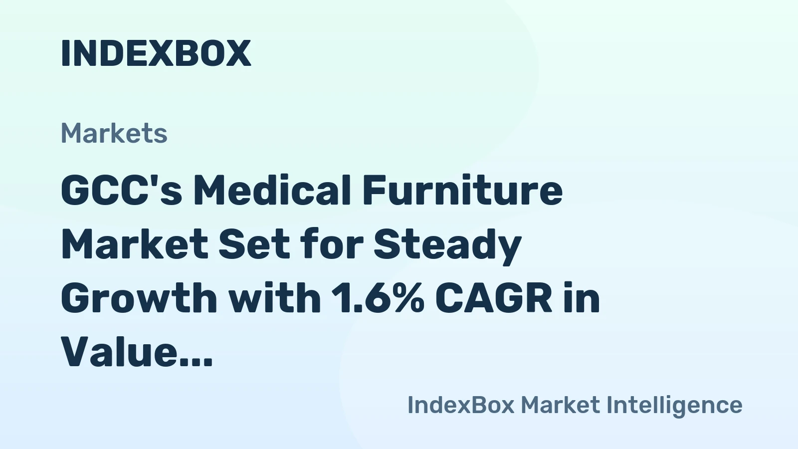 GCC's Medical Furniture Market Set for Steady Growth with 1.6% CAGR in Value