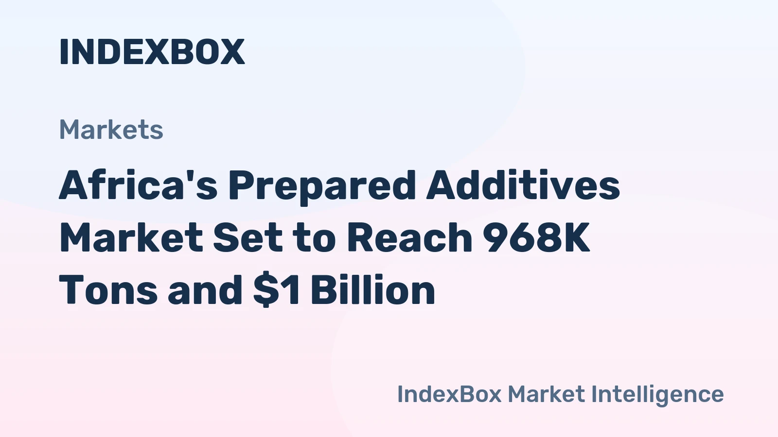 Africa's Prepared Additives Market Set to Reach 968K Tons and $1 Billion