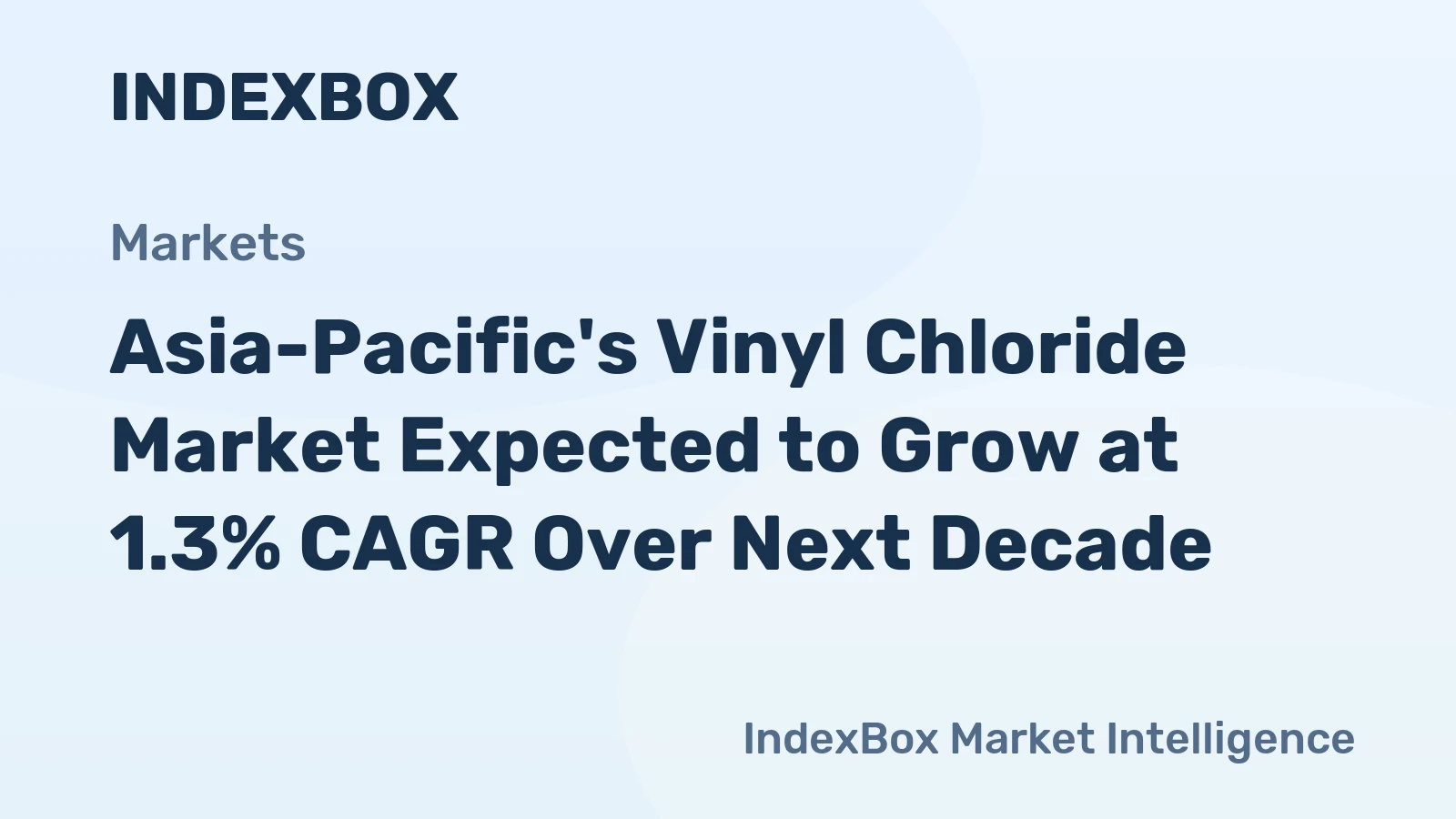 Asia-Pacific's Vinyl Chloride Market Expected to Grow at 1.3% CAGR Over Next Decade