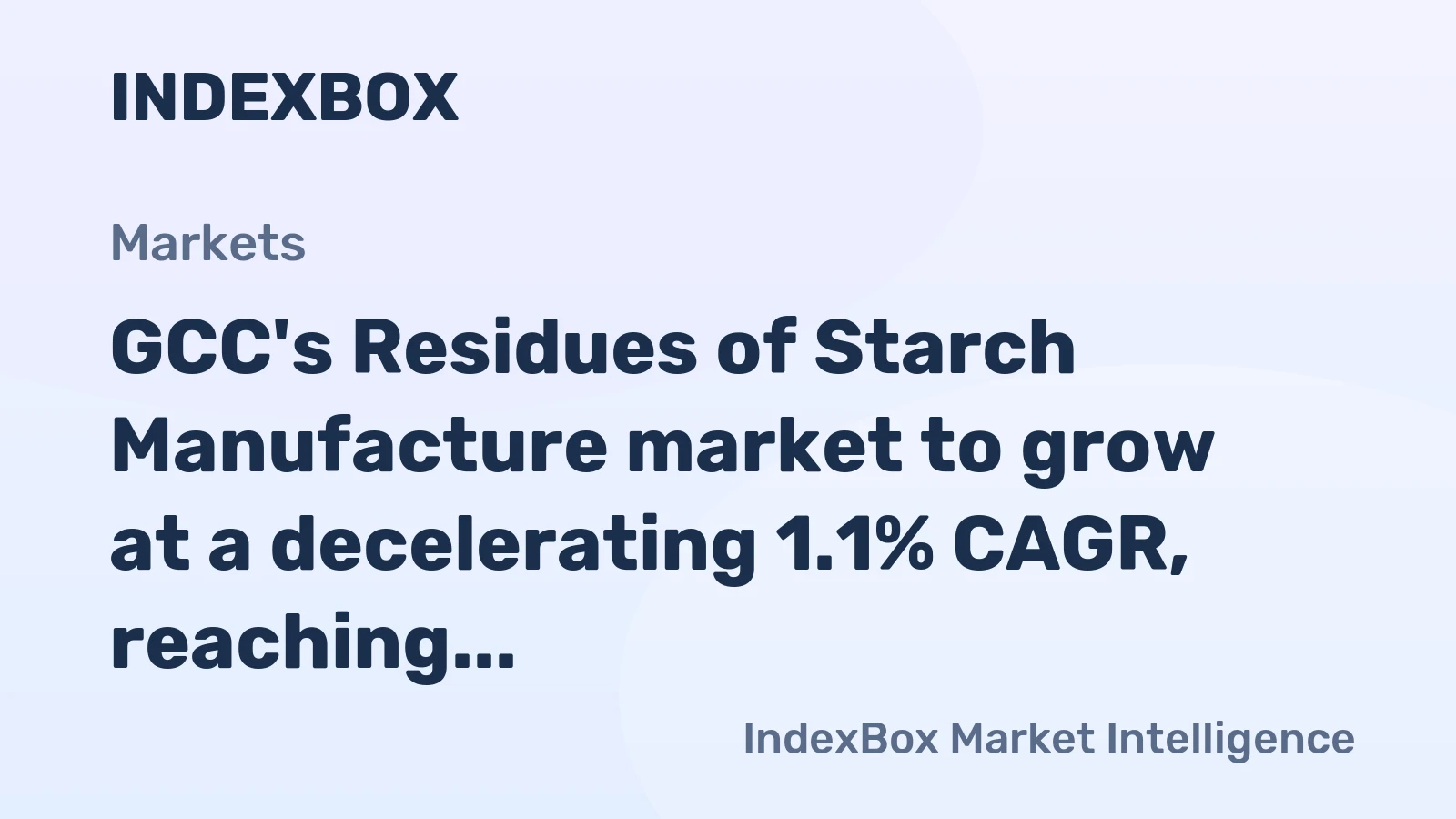 GCC's Residues of Starch Manufacture market to grow at a decelerating 1.1% CAGR, reaching 877K tons by 2035.