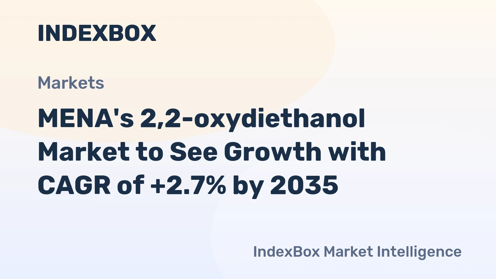 MENA's 2,2-oxydiethanol Market to See Growth with CAGR of +2.7% by 2035
