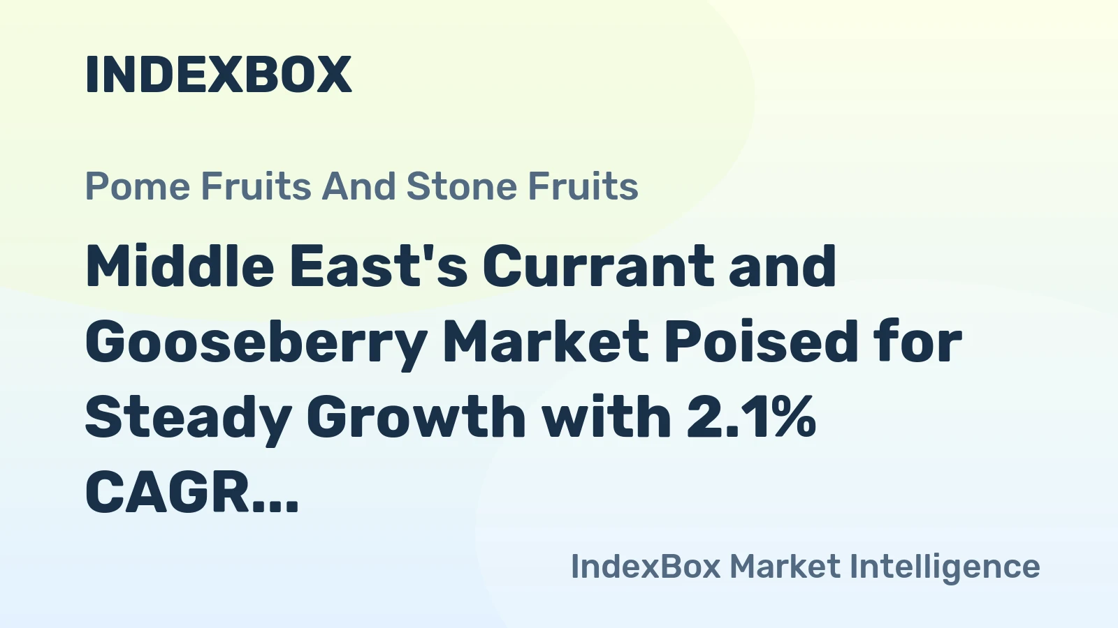 Middle East's Currant and Gooseberry Market Poised for Steady Growth with 2.1% CAGR in Value