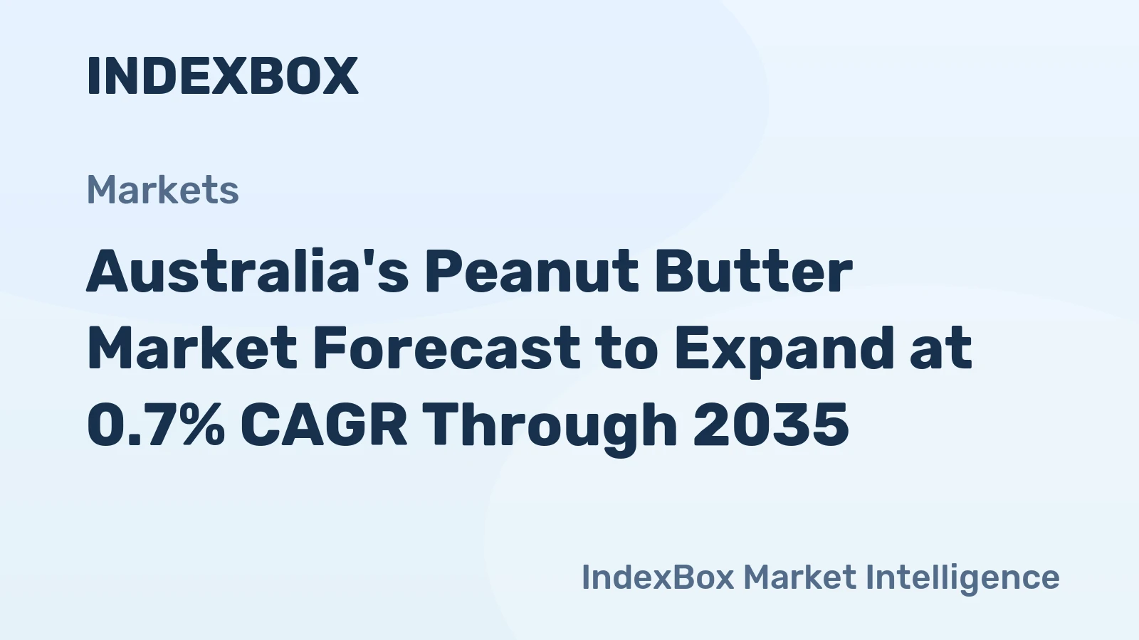 Australia's Peanut Butter Market Forecast to Expand at 0.7% CAGR Through 2035