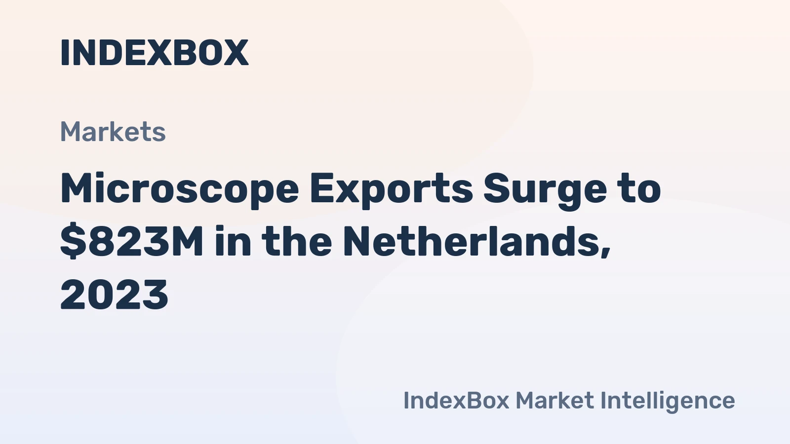 Microscope Exports Surge to $823M in the Netherlands, 2023