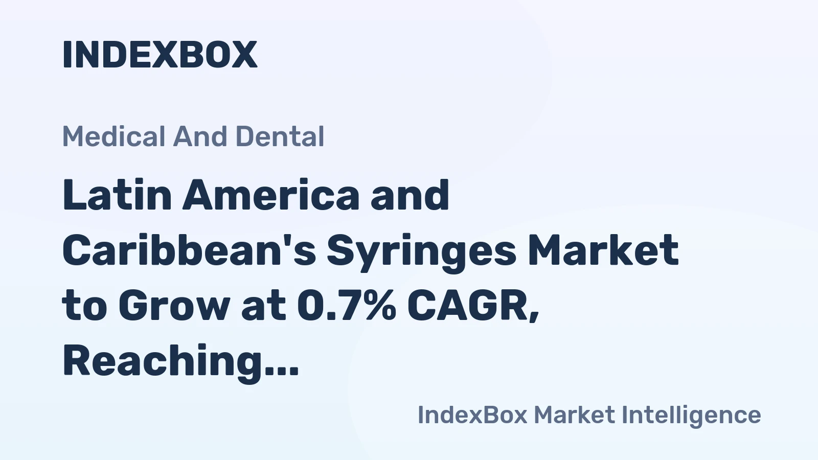 Latin America and Caribbean's Syringes Market to Grow at 0.7% CAGR, Reaching 8.8B Units by 2035