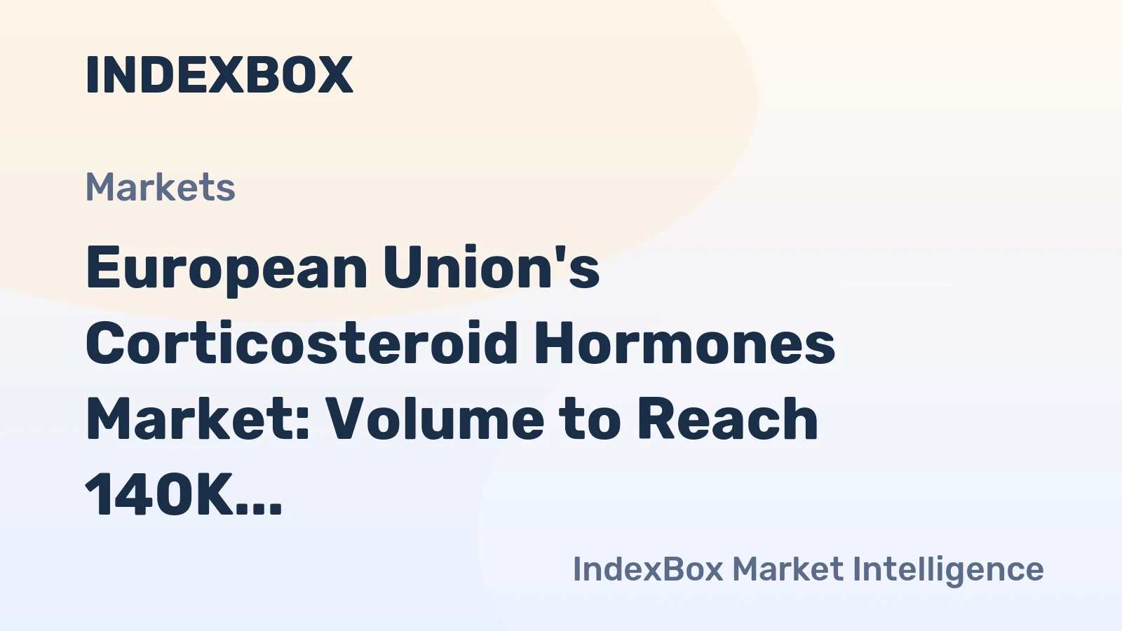 European Union's Corticosteroid Hormones Market: Volume to Reach 140K tons and Value to Hit $52.4B by 2035