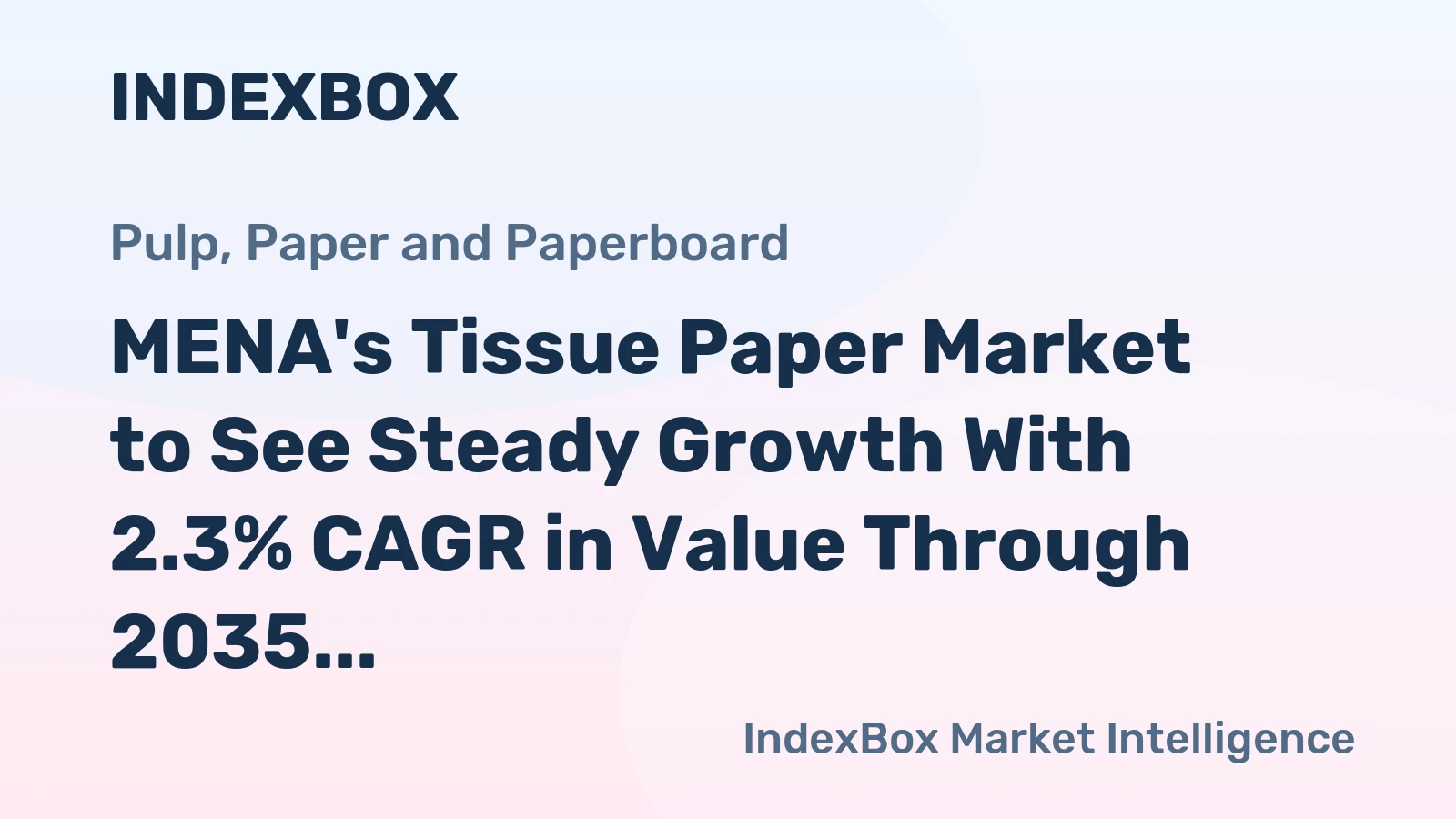MENA's Tissue Paper Market to See Steady Growth With 2.3% CAGR in Value Through 2035
