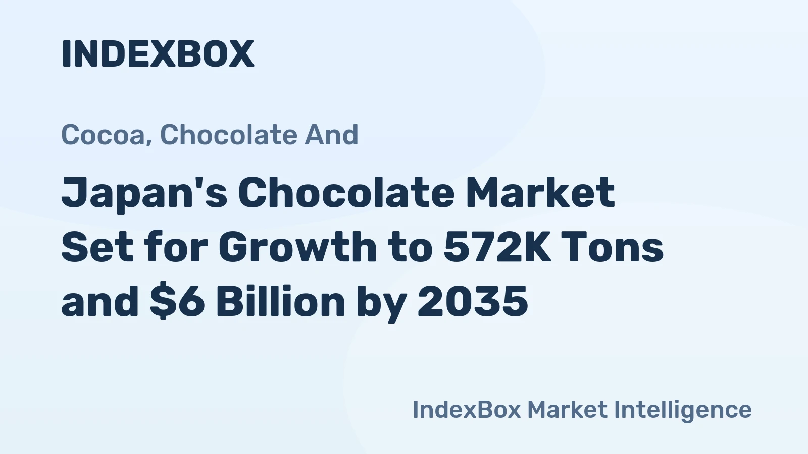 Japan's Chocolate Market Set for Growth to 572K Tons and $6 Billion by 2035
