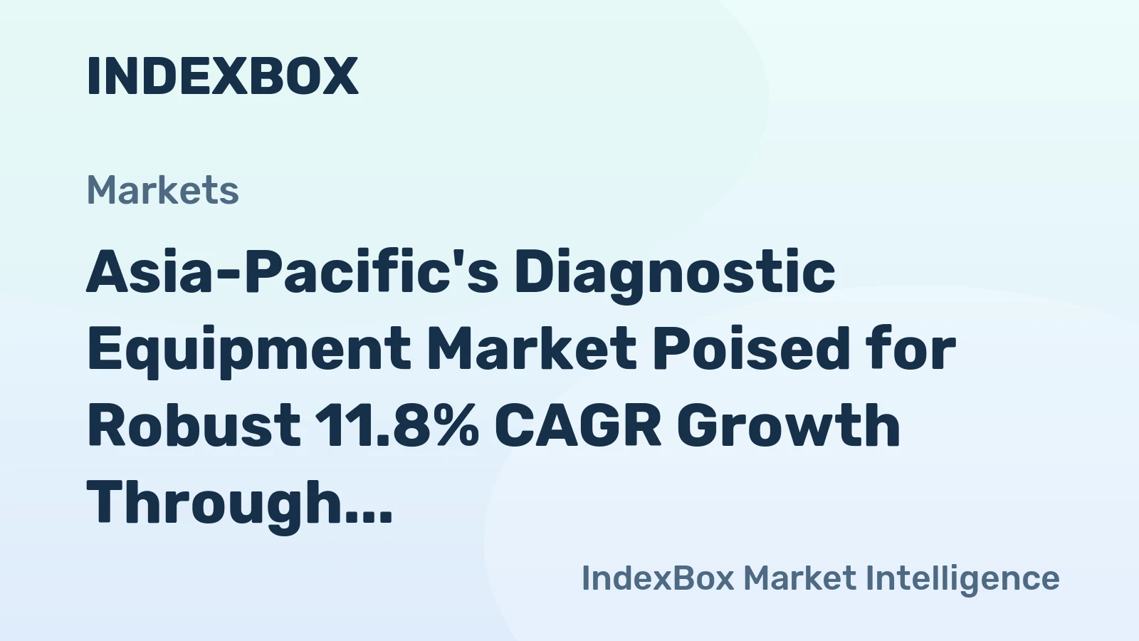 Asia-Pacific's Diagnostic Equipment Market Poised for Robust 11.8% CAGR Growth Through 2035