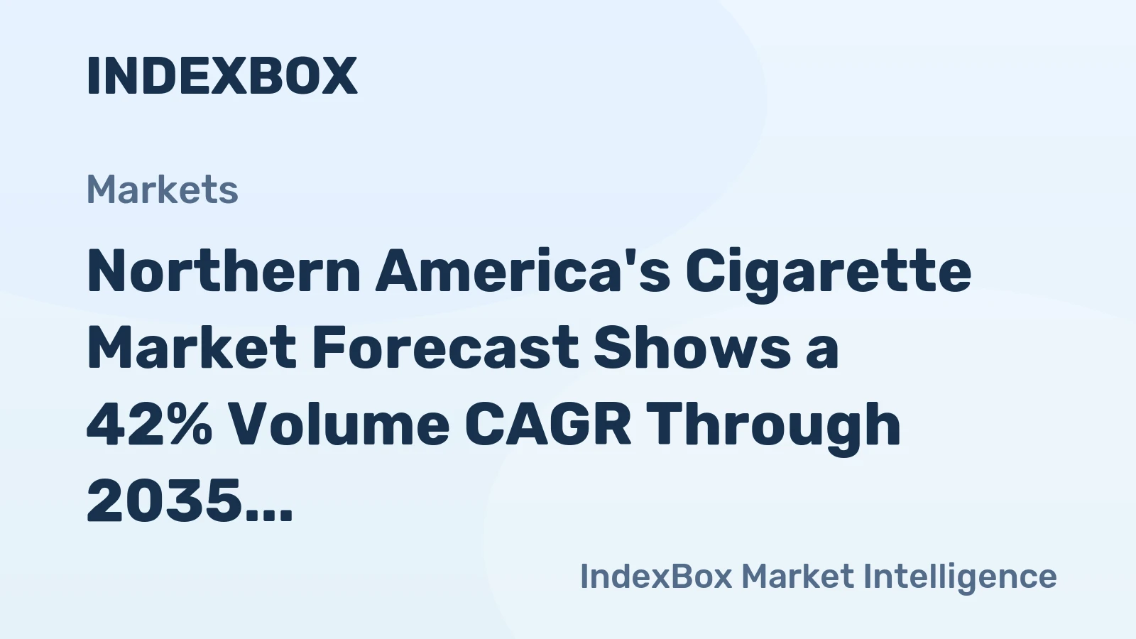 Northern America's Cigarette Market Forecast Shows a 42% Volume CAGR Through 2035
