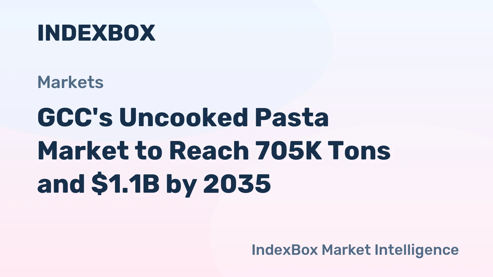 GCC's Uncooked Pasta Market to Reach 705K Tons and $1.1B by 2035