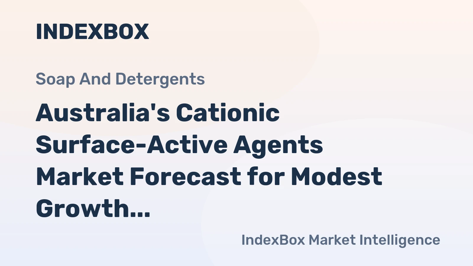 Australia's Cationic Surface-Active Agents Market Forecast for Modest Growth Through 2035