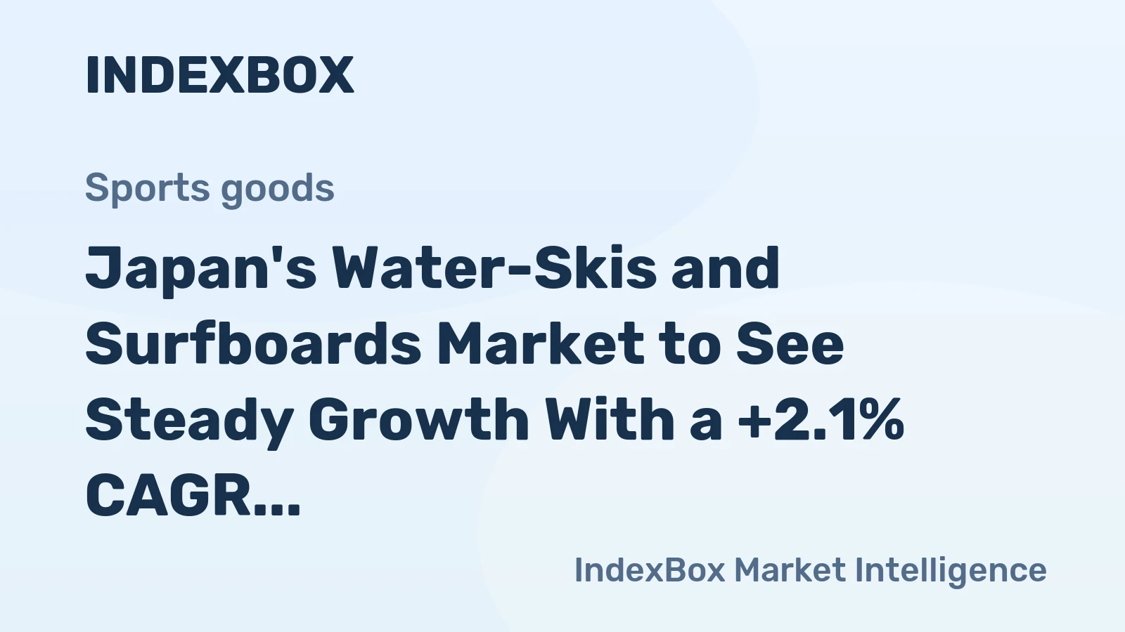 Japan's Water-Skis and Surfboards Market to See Steady Growth With a +2.1% CAGR Through 2035