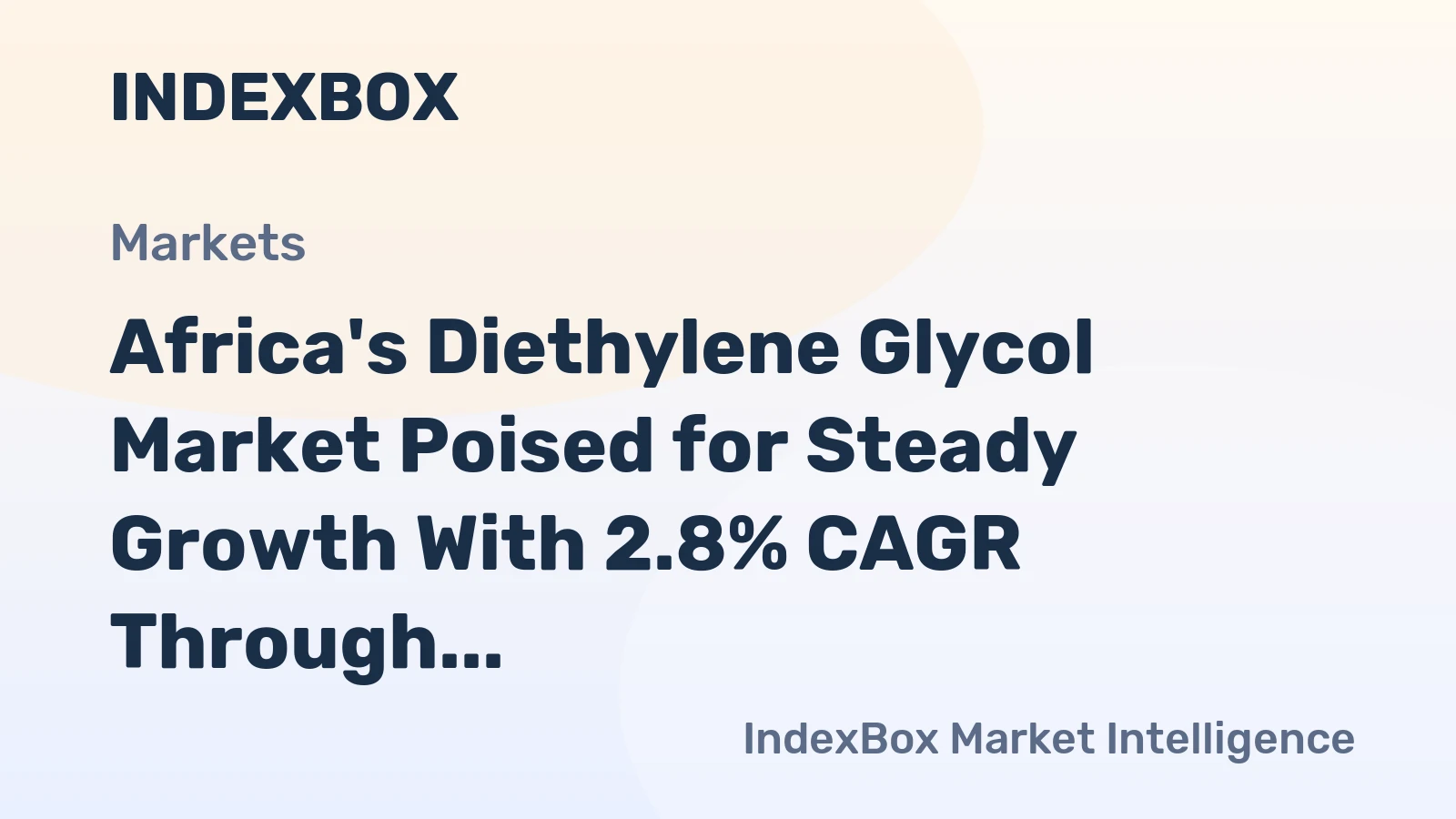 Africa's Diethylene Glycol Market Poised for Steady Growth With 2.8% CAGR Through 2035