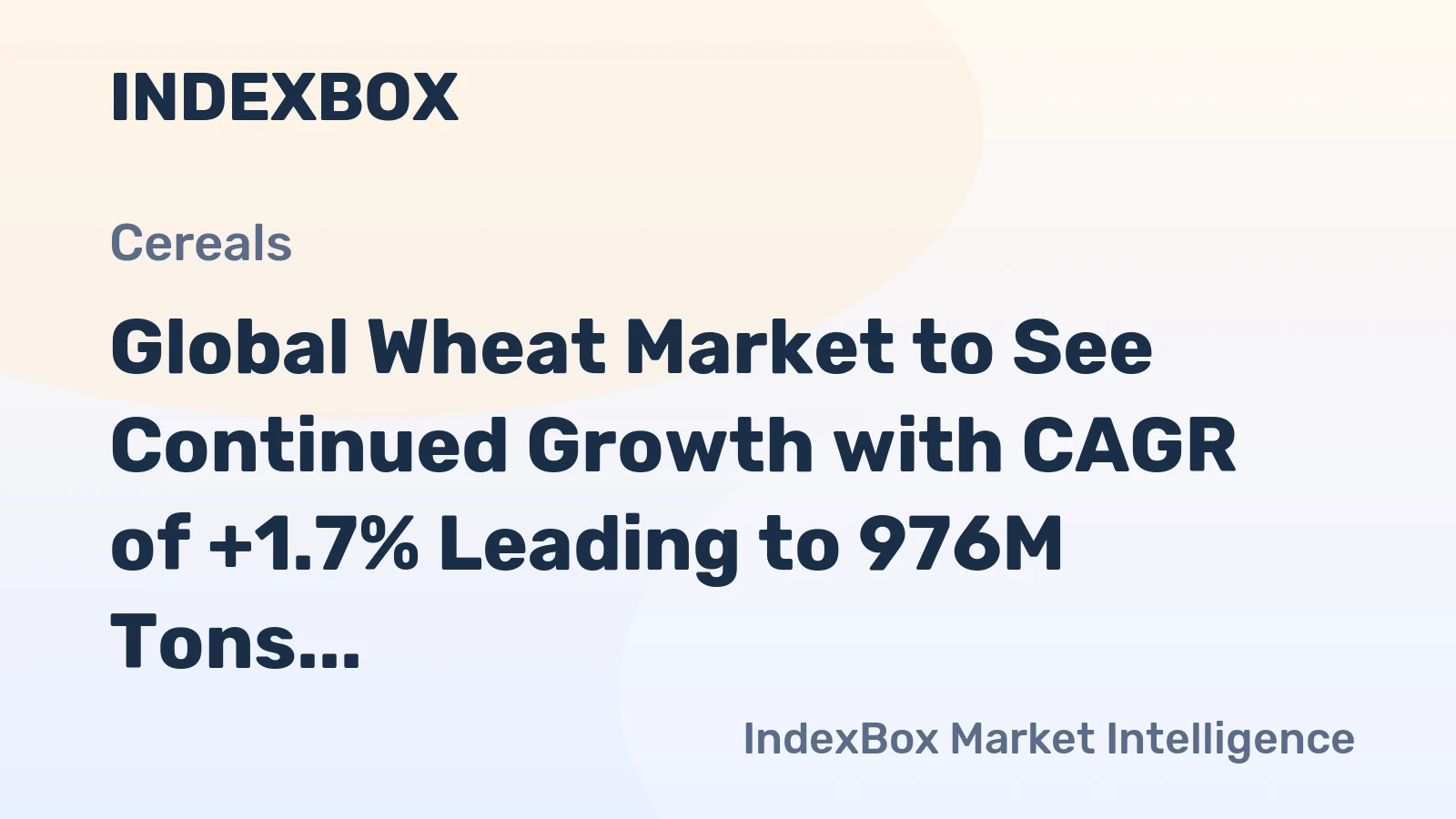 Global Wheat Market to See Continued Growth with CAGR of +1.7% Leading to 976M Tons by 2035