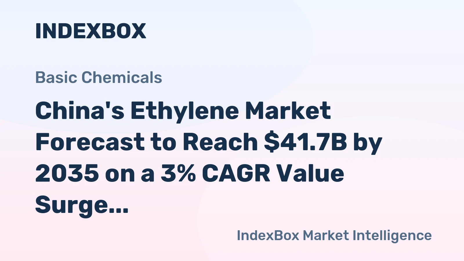 China's Ethylene Market Forecast to Reach $41.7B by 2035 on a 3% CAGR Value Surge