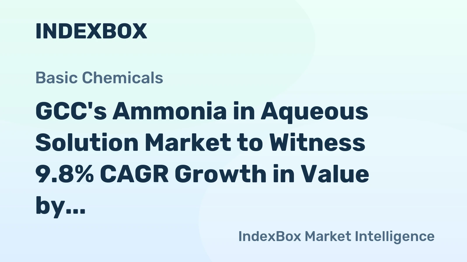 GCC's Ammonia in Aqueous Solution Market to Witness 9.8% CAGR Growth in Value by 2035