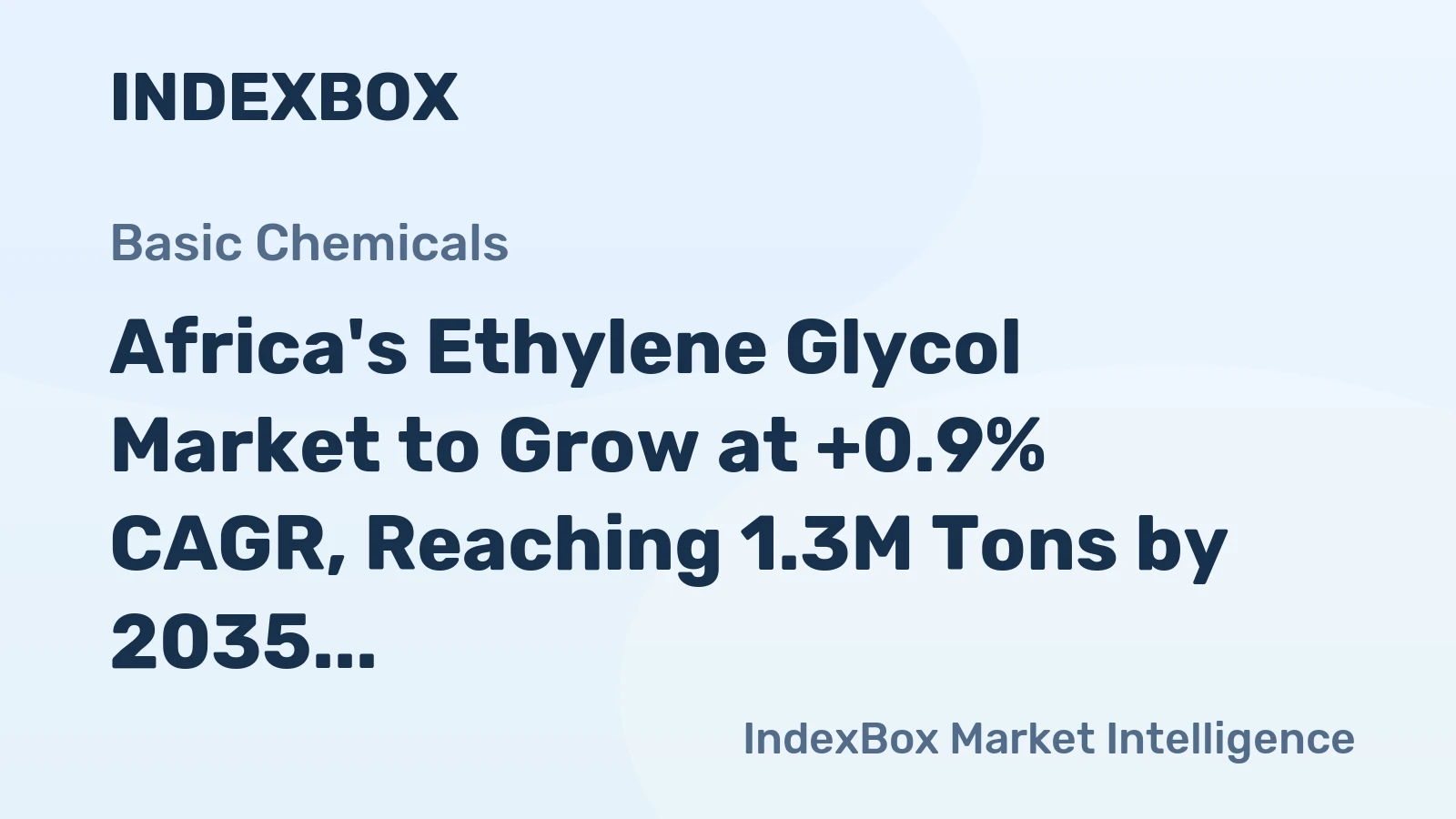 Africa's Ethylene Glycol Market to Grow at +0.9% CAGR, Reaching 1.3M Tons by 2035