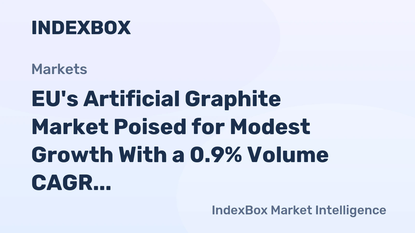 EU's Artificial Graphite Market Poised for Modest Growth With a 0.9% Volume CAGR Through 2035