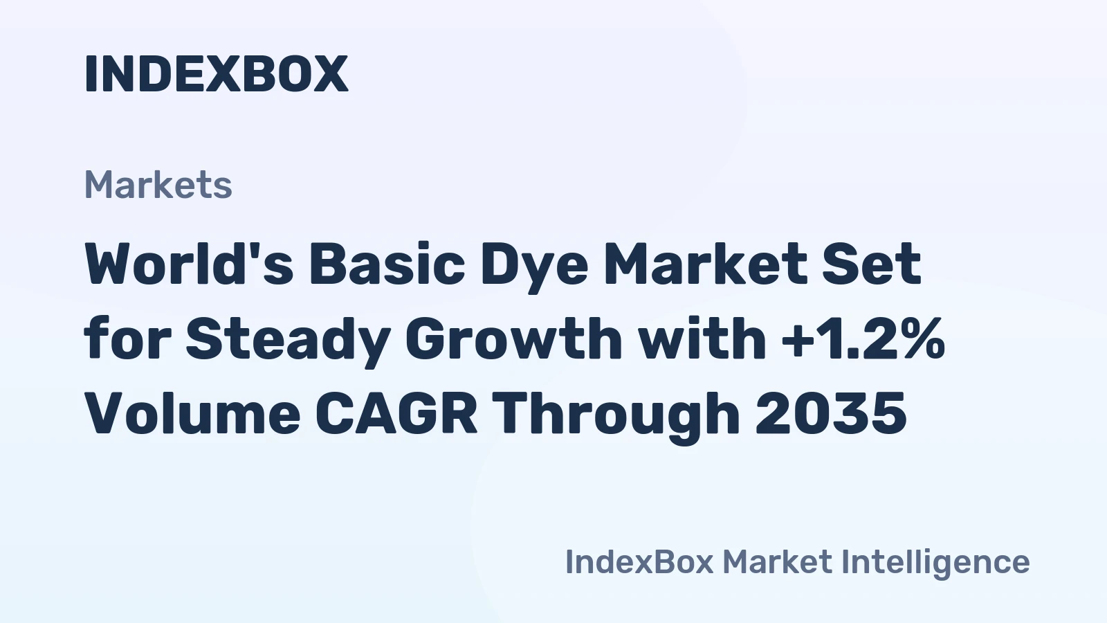 World's Basic Dye Market Set for Steady Growth with +1.2% Volume CAGR Through 2035
