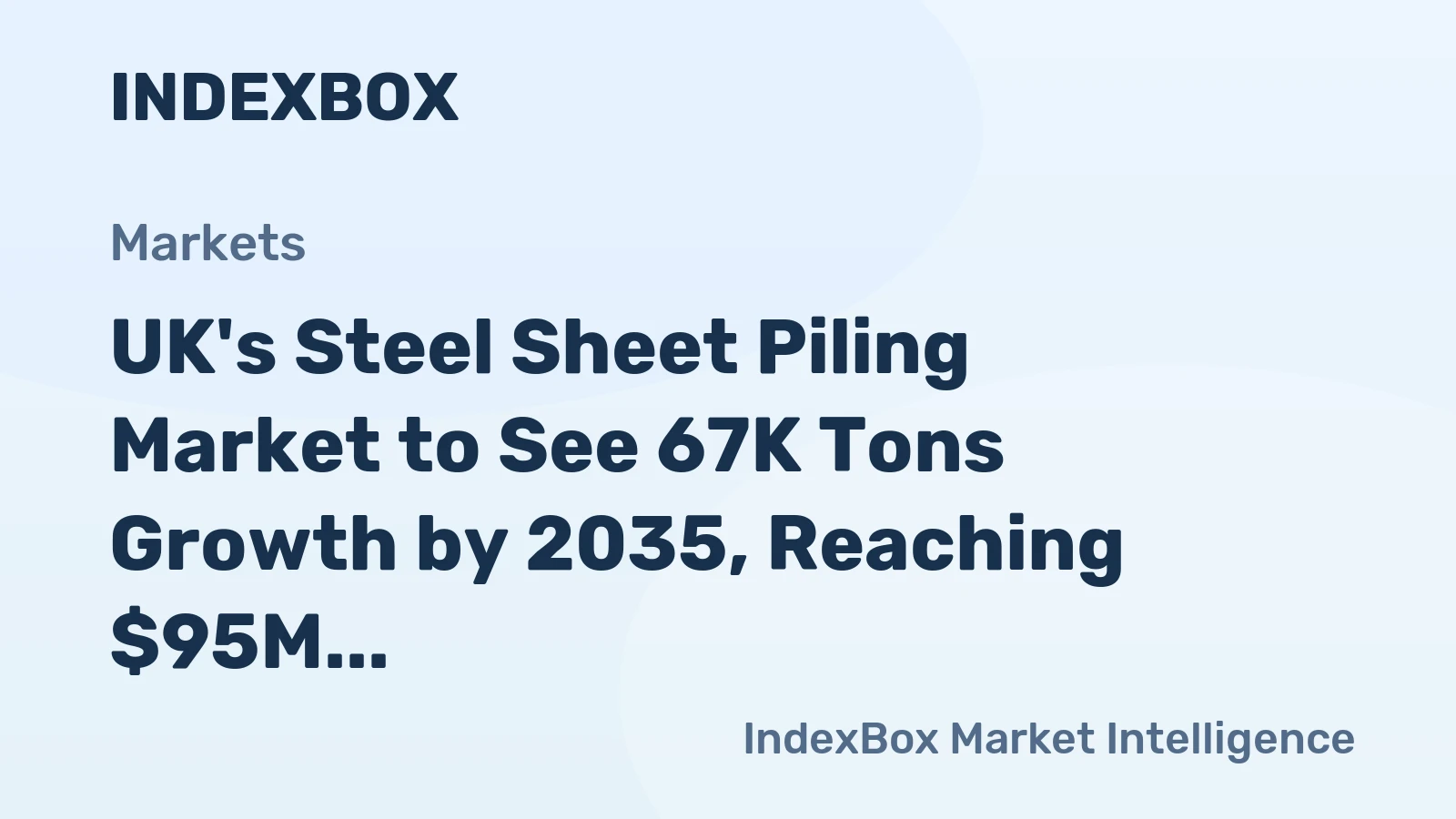 UK's Steel Sheet Piling Market to See 67K Tons Growth by 2035, Reaching $95M in Value