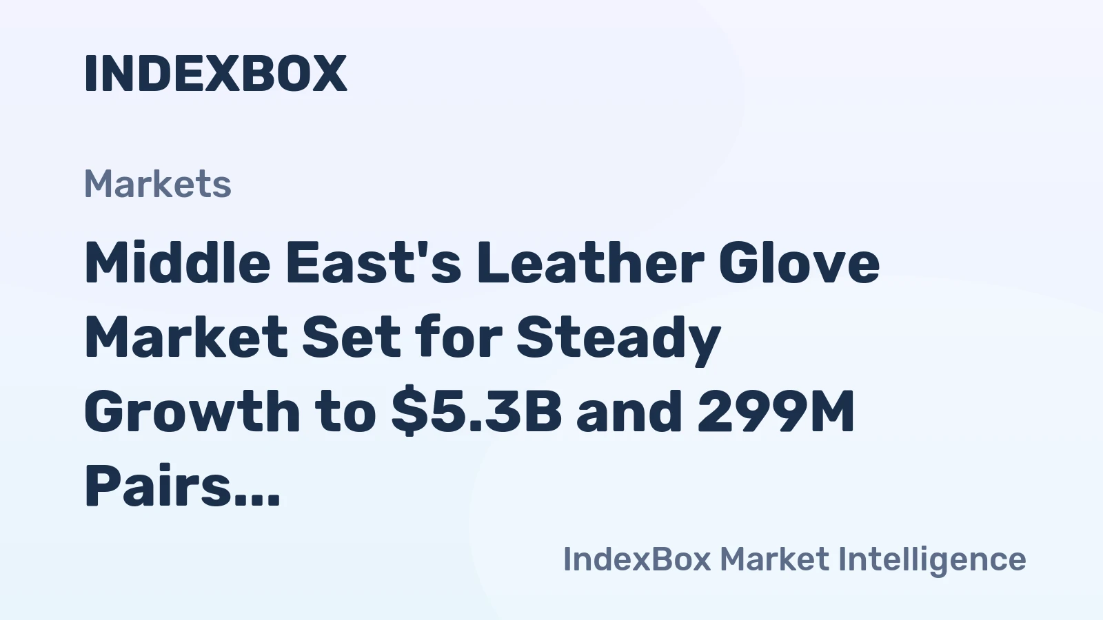 Middle East's Leather Glove Market Set for Steady Growth to $5.3B and 299M Pairs