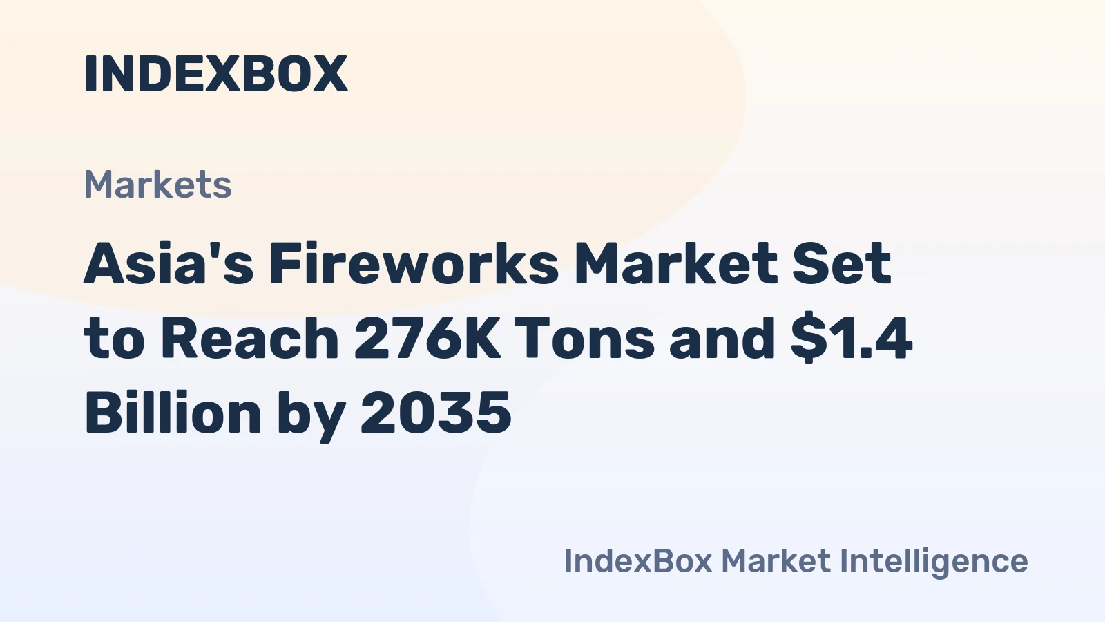 Asia's Fireworks Market Set to Reach 276K Tons and $1.4 Billion by 2035