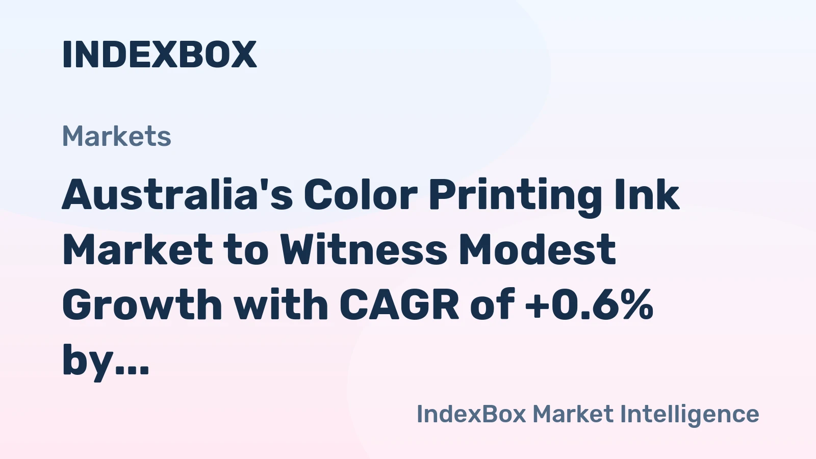 Australia's Color Printing Ink Market to Witness Modest Growth with CAGR of +0.6% by 2035