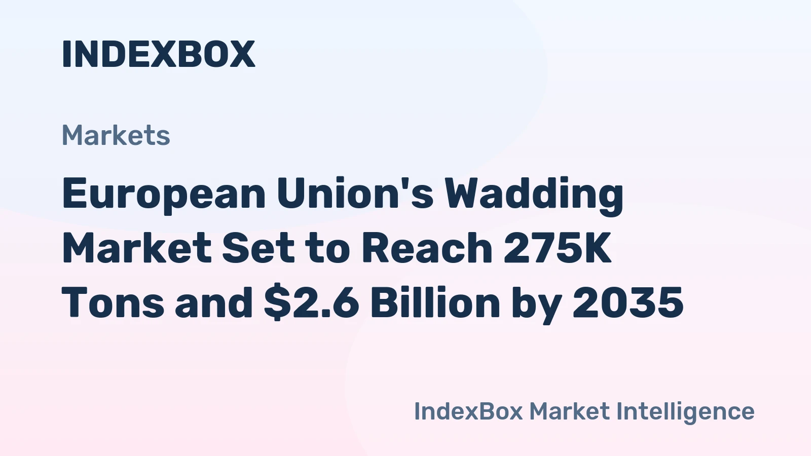 European Union's Wadding Market Set to Reach 275K Tons and $2.6 Billion by 2035