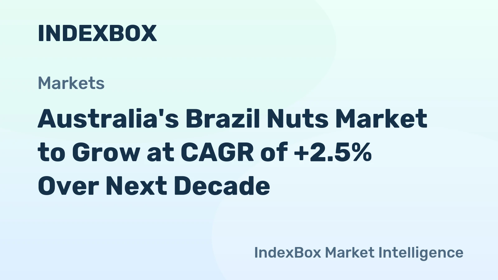 Australia's Brazil Nuts Market to Grow at CAGR of +2.5% Over Next Decade