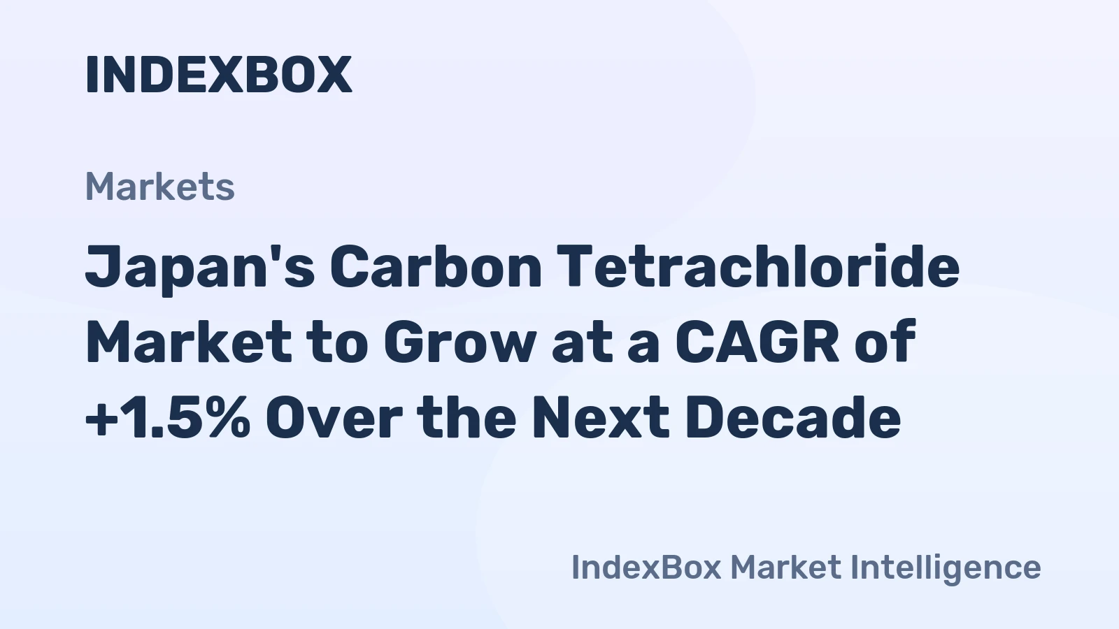 Japan's Carbon Tetrachloride Market to Grow at a CAGR of +1.5% Over the Next Decade