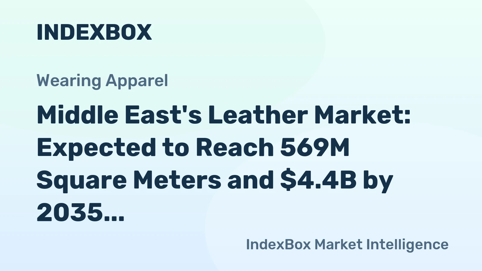 Middle East's Leather Market: Expected to Reach 569M Square Meters and $4.4B by 2035