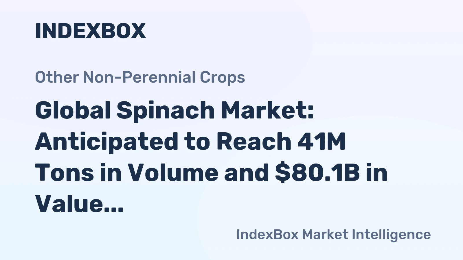 Global Spinach Market: Anticipated to Reach 41M Tons in Volume and $80.1B in Value by 2035