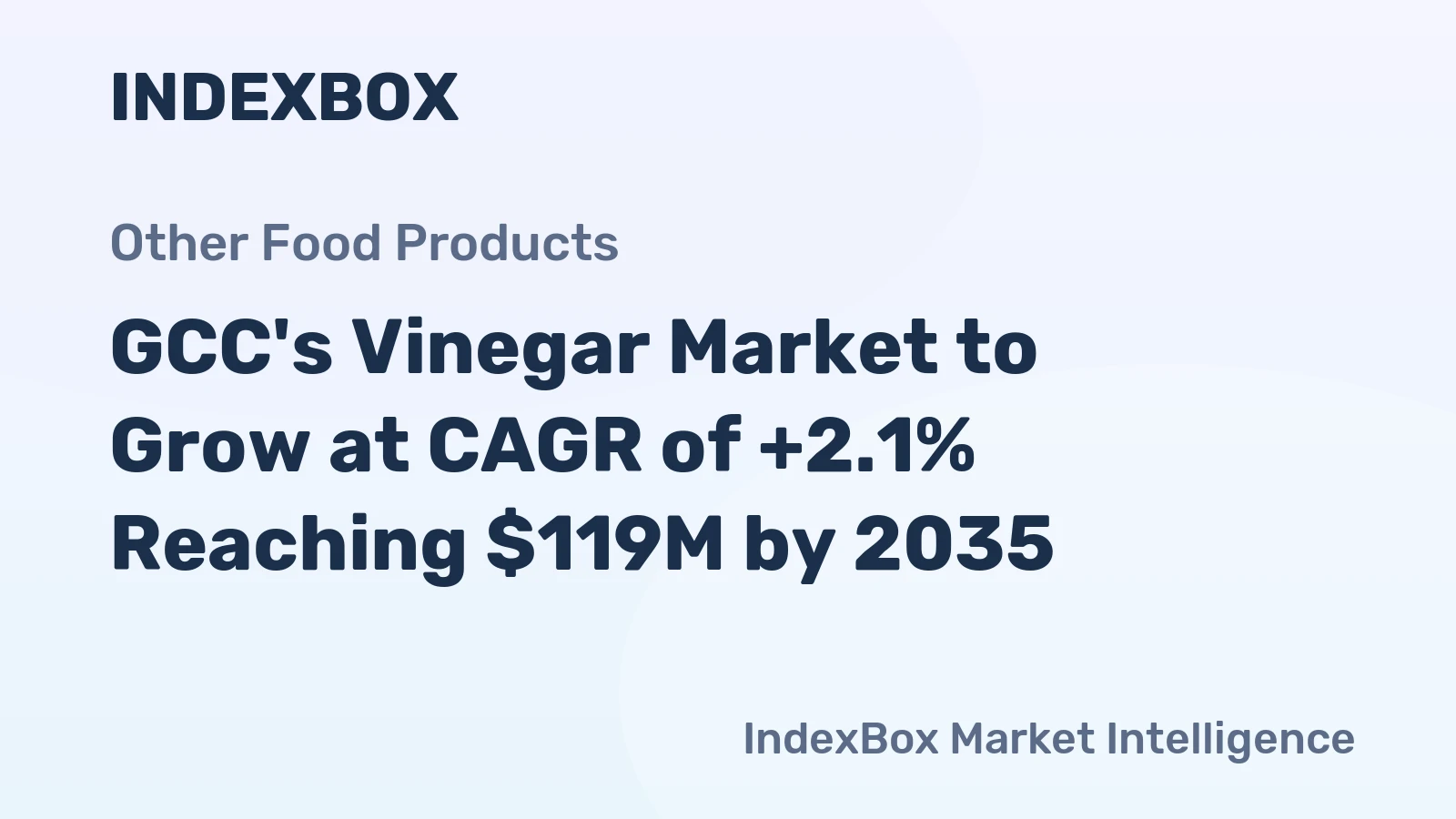 GCC's Vinegar Market to Grow at CAGR of +2.1% Reaching $119M by 2035