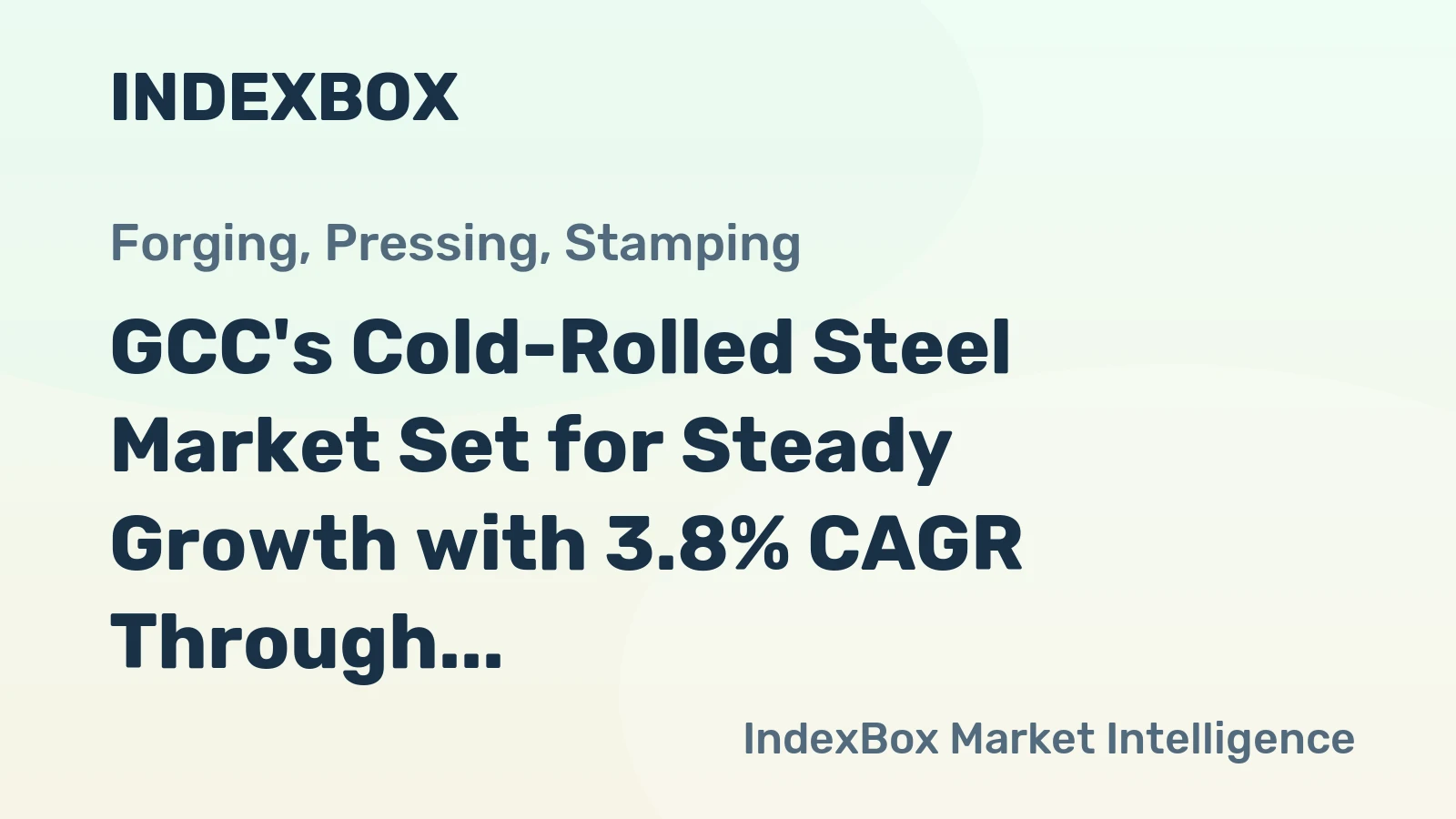 GCC's Cold-Rolled Steel Market Set for Steady Growth with 3.8% CAGR Through 2035