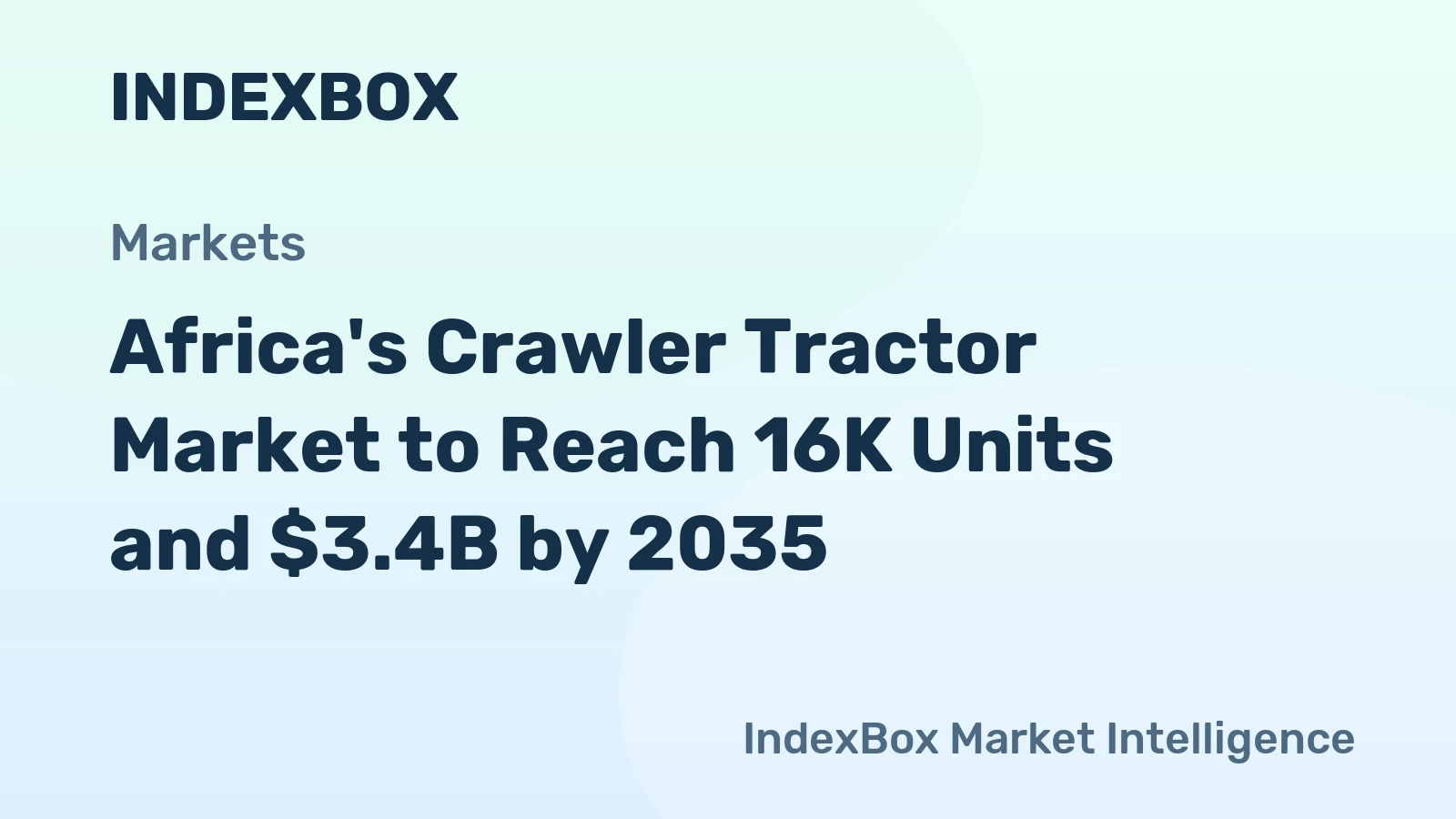 Africa's Crawler Tractor Market to Reach 16K Units and $3.4B by 2035