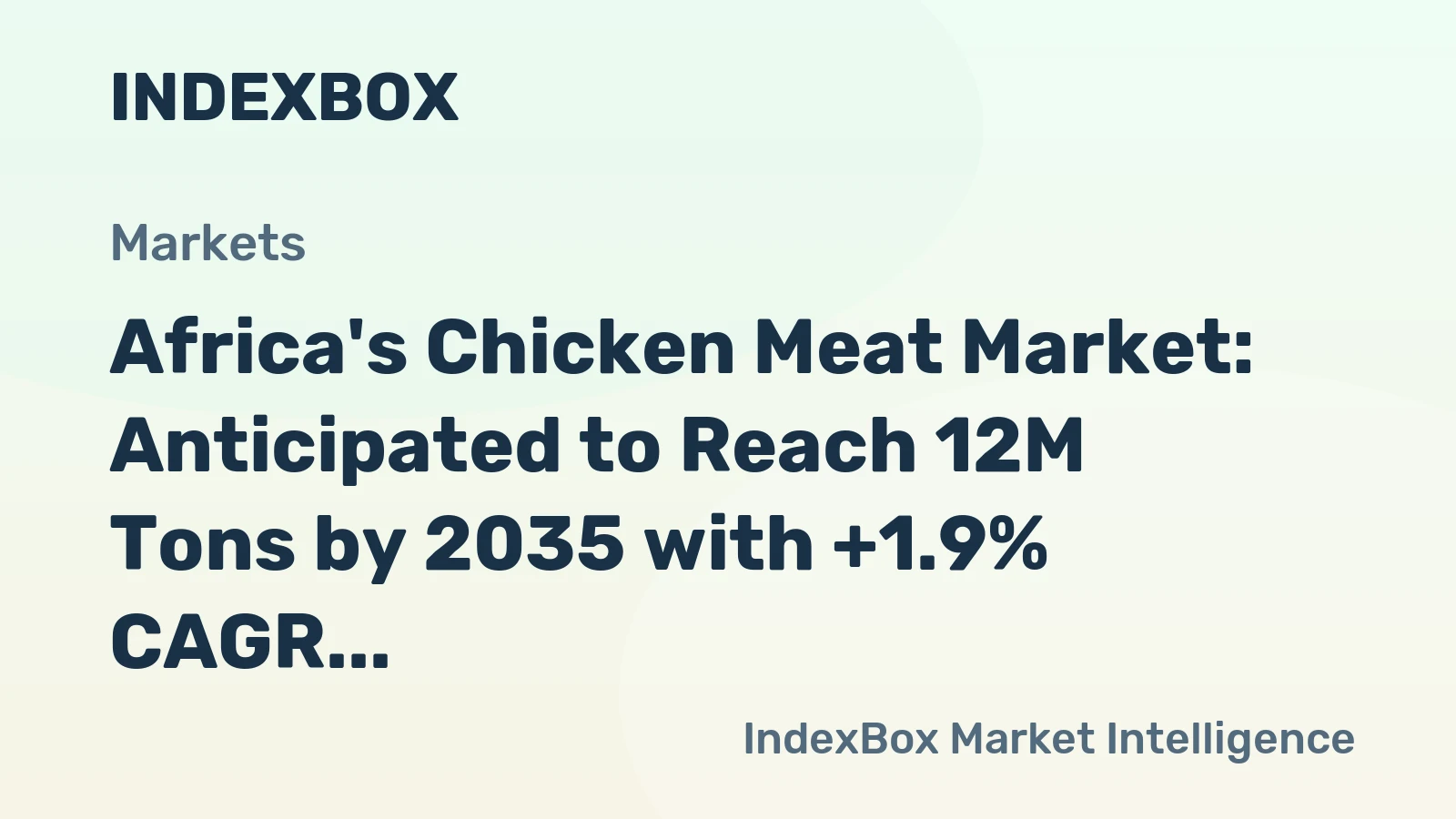 Africa's Chicken Meat Market: Anticipated to Reach 12M Tons by 2035 with +1.9% CAGR