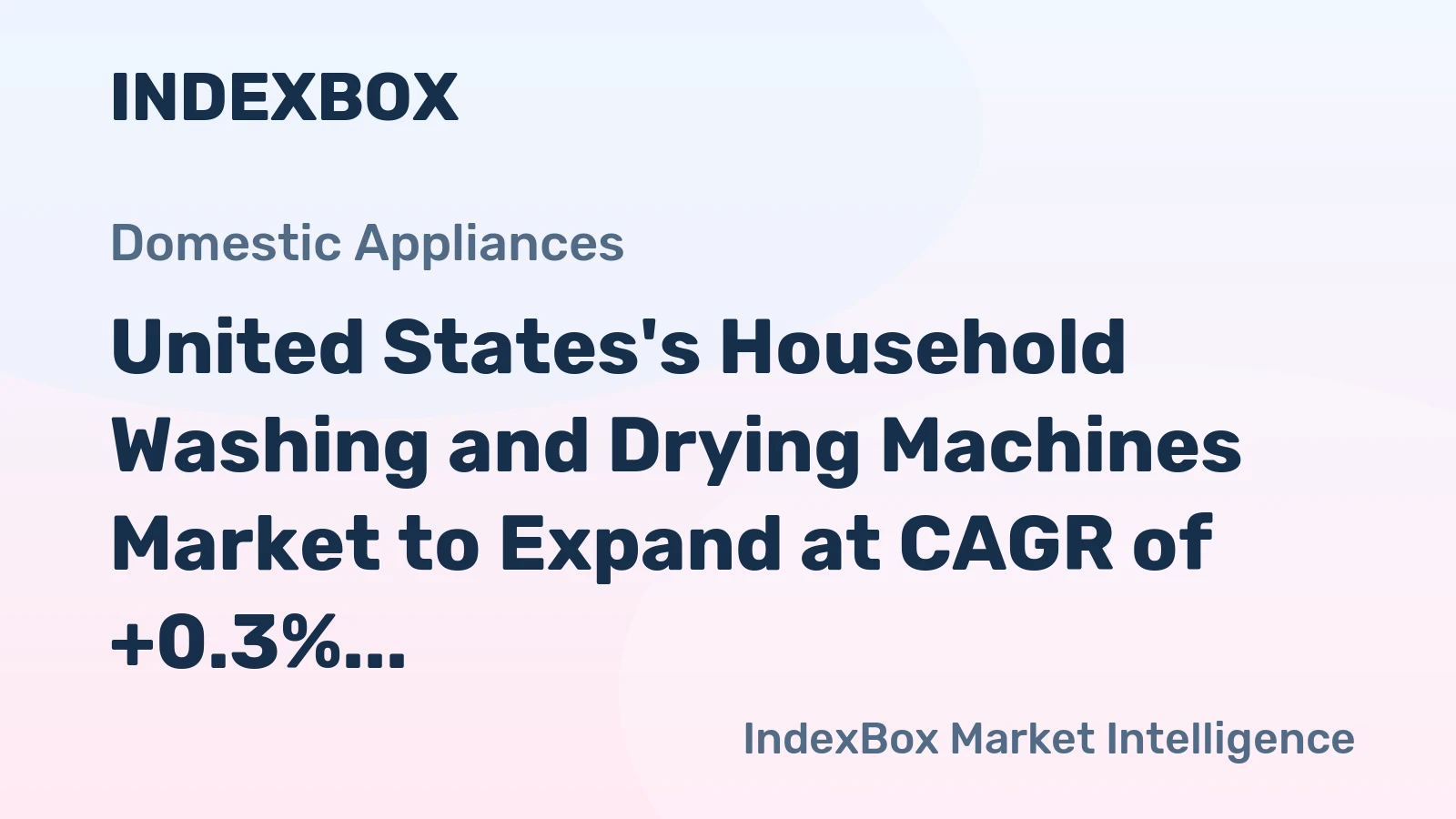 United States's Household Washing and Drying Machines Market to Expand at CAGR of +0.3% Over Next Decade