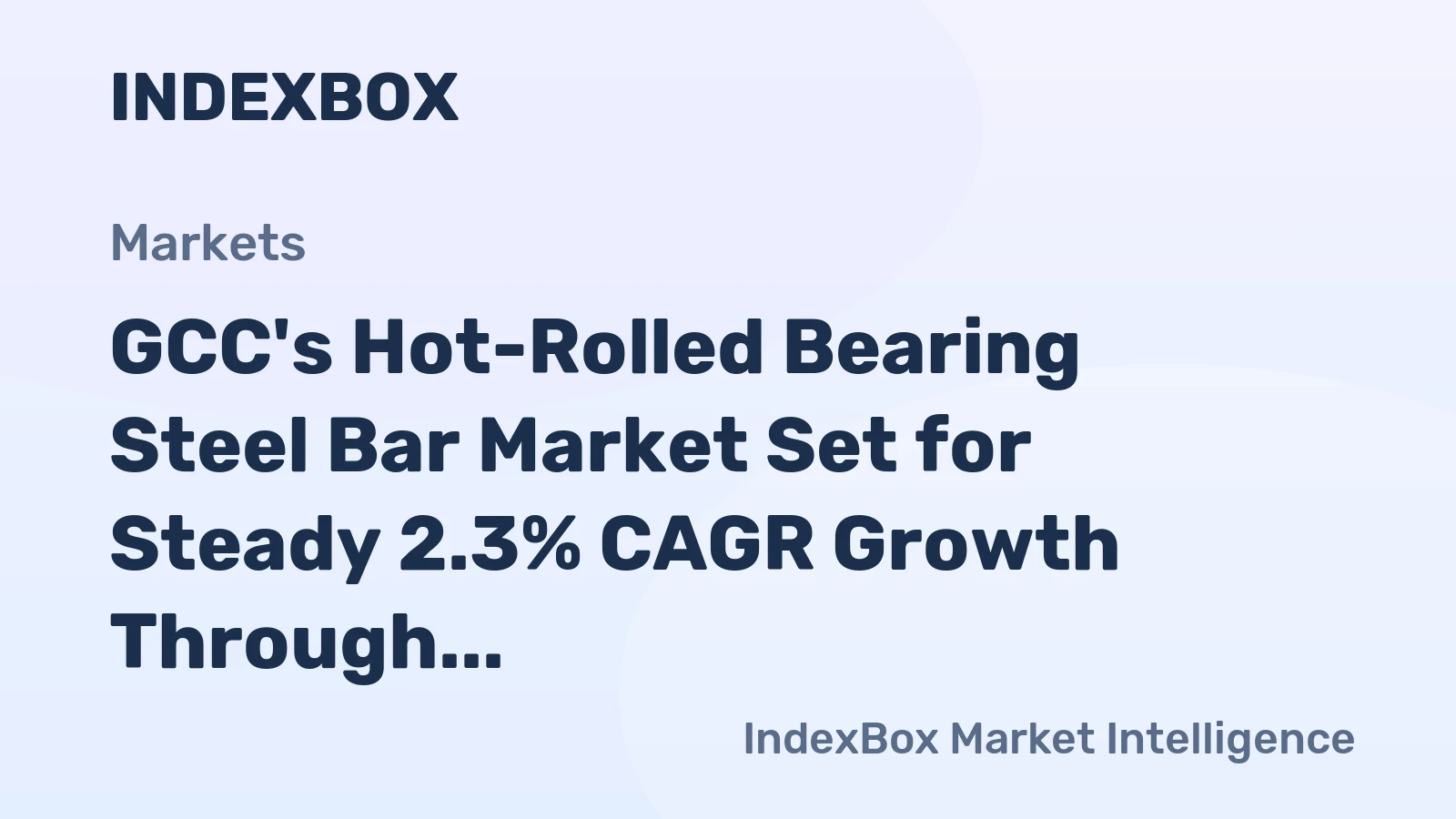 GCC's Hot-Rolled Bearing Steel Bar Market Set for Steady 2.3% CAGR Growth Through 2035