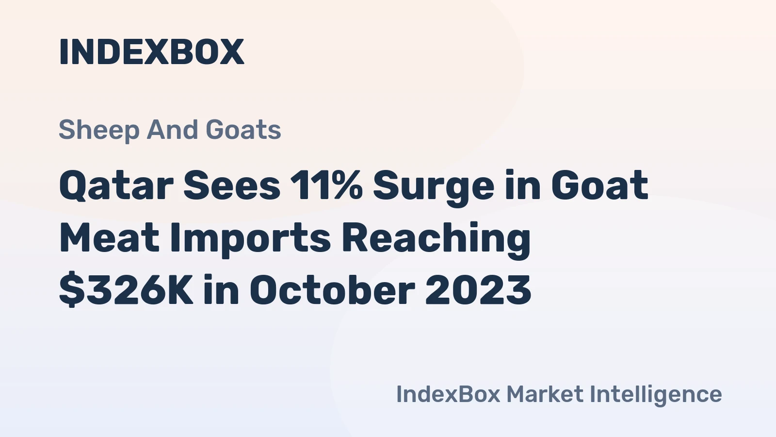 Qatar Sees 11% Surge in Goat Meat Imports Reaching $326K in October 2023